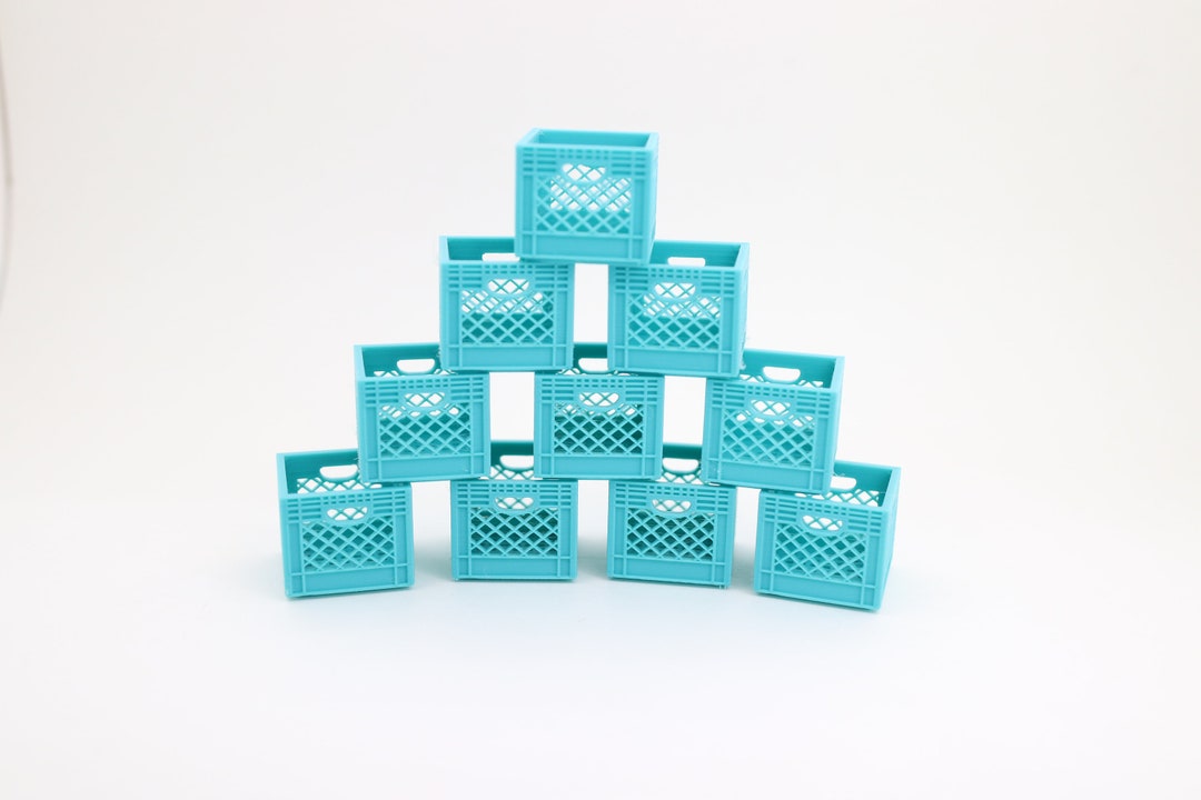 PACK OF 10 Mini Milk Crate Prop Display / Miniature / Storage - Etsy