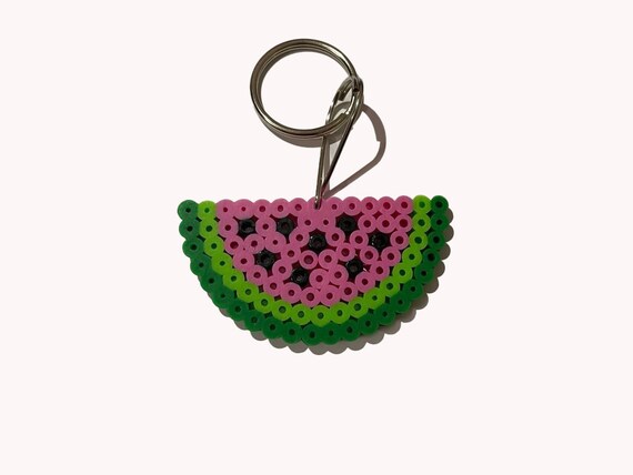 Watermelon Keychain Perler Beads | Etsy