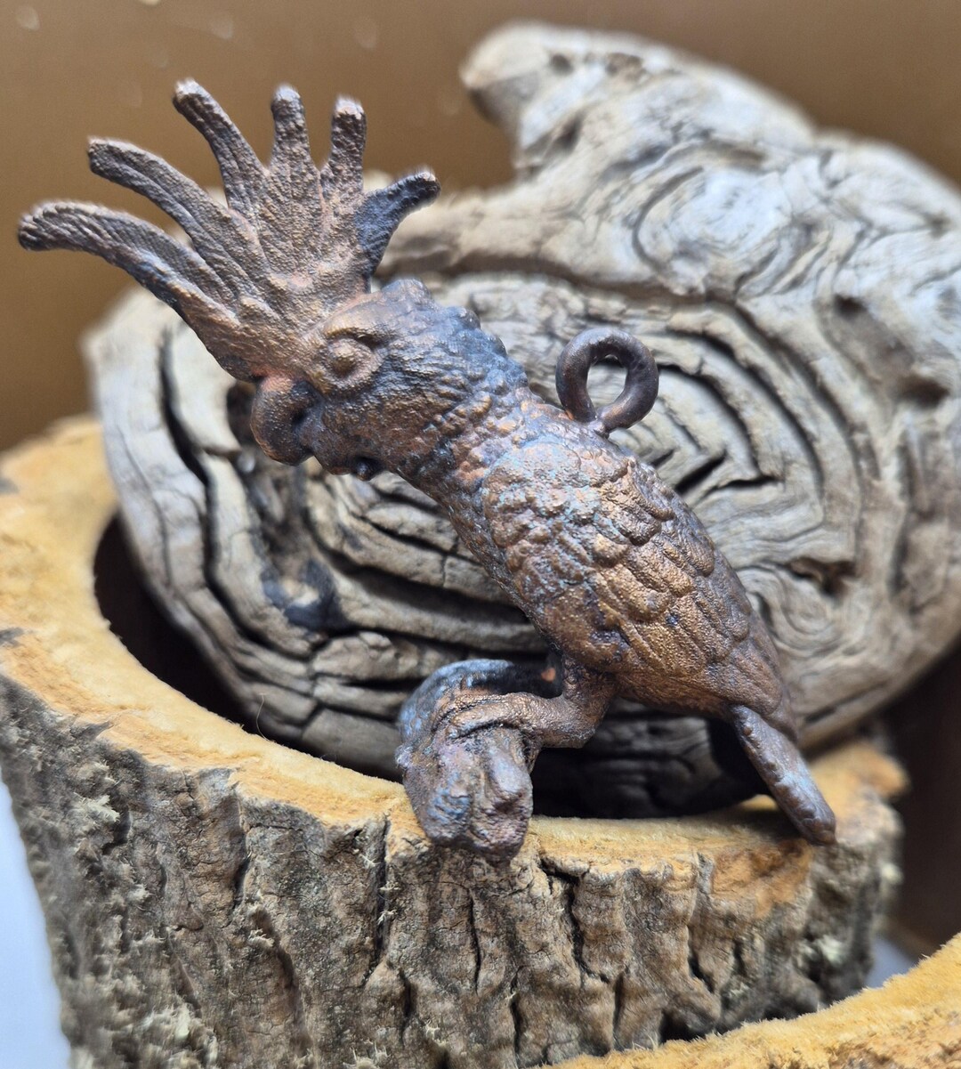 Electroformed Copper Stylized Cockatiel Pendant. - Etsy