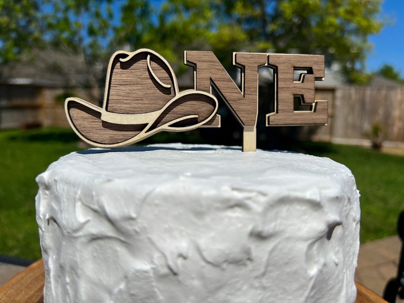 Cowboy Cake Topper, Wood Cake Topper, Cowboy Party, First Birthday Cake ...
