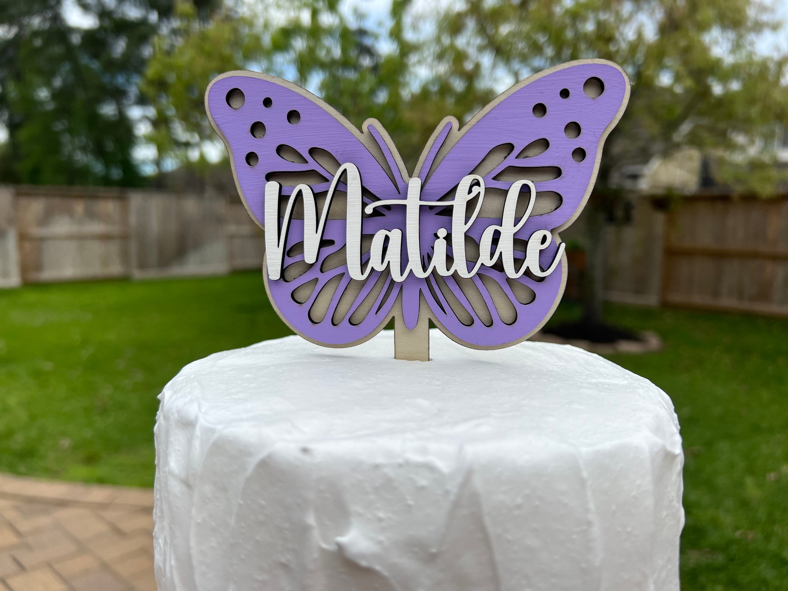 Butterfly Cake Topper Personalized Cake Topper - Etsy