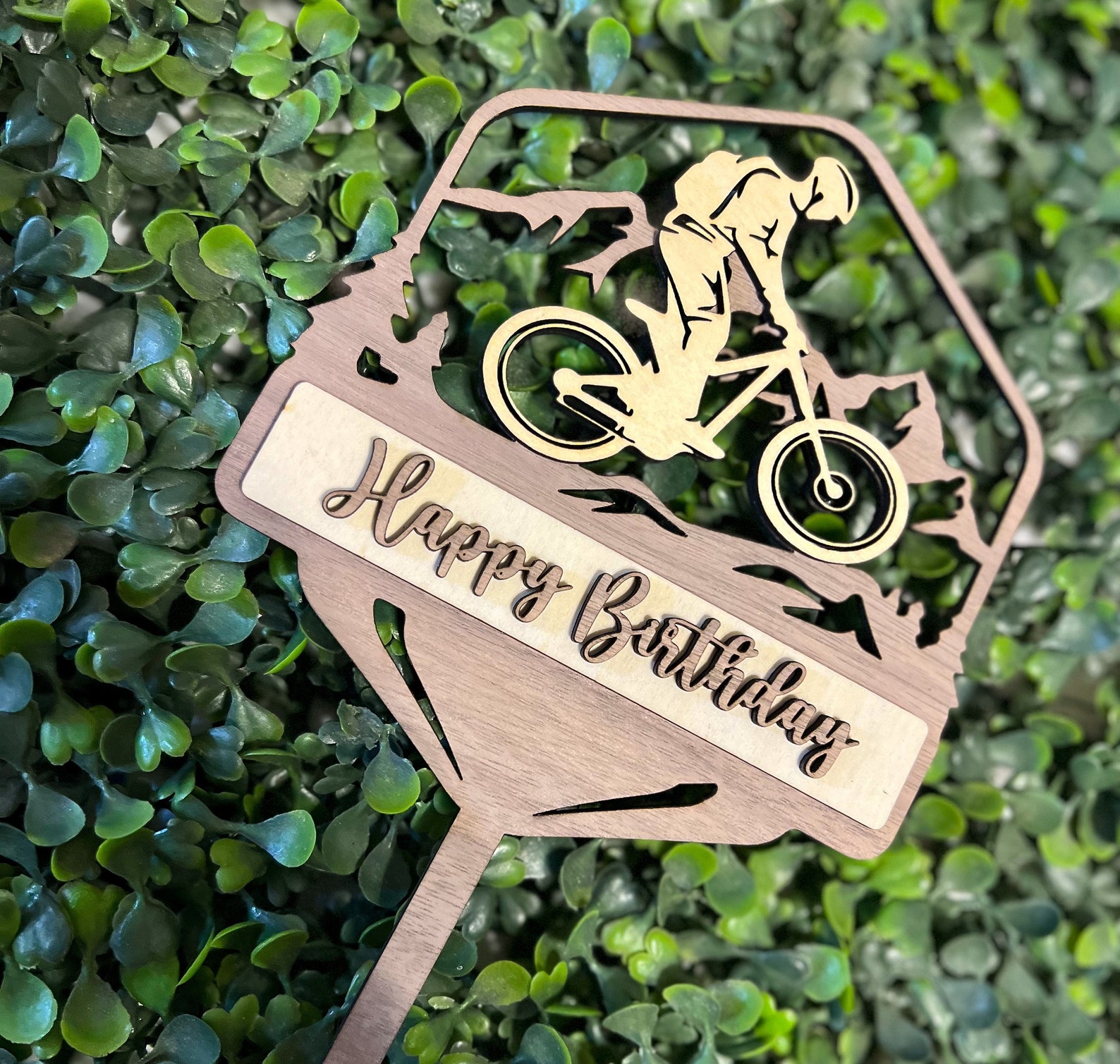 Bicycle Cake Topper Cyclist Cake Topper Mountain Bike Cake - Etsy