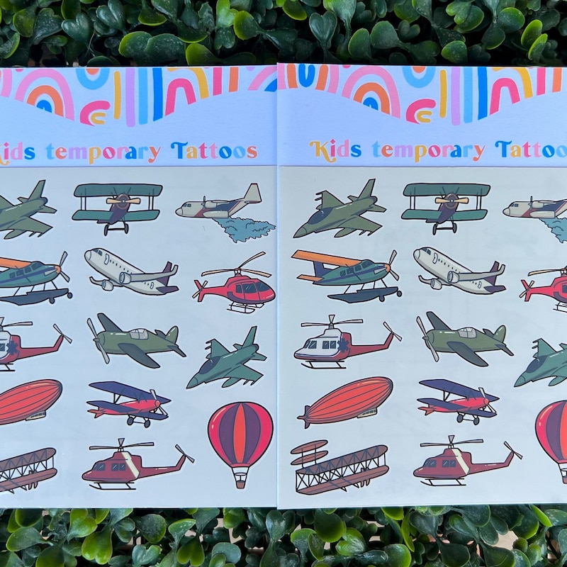 Airplane Paper Tattoo - Etsy