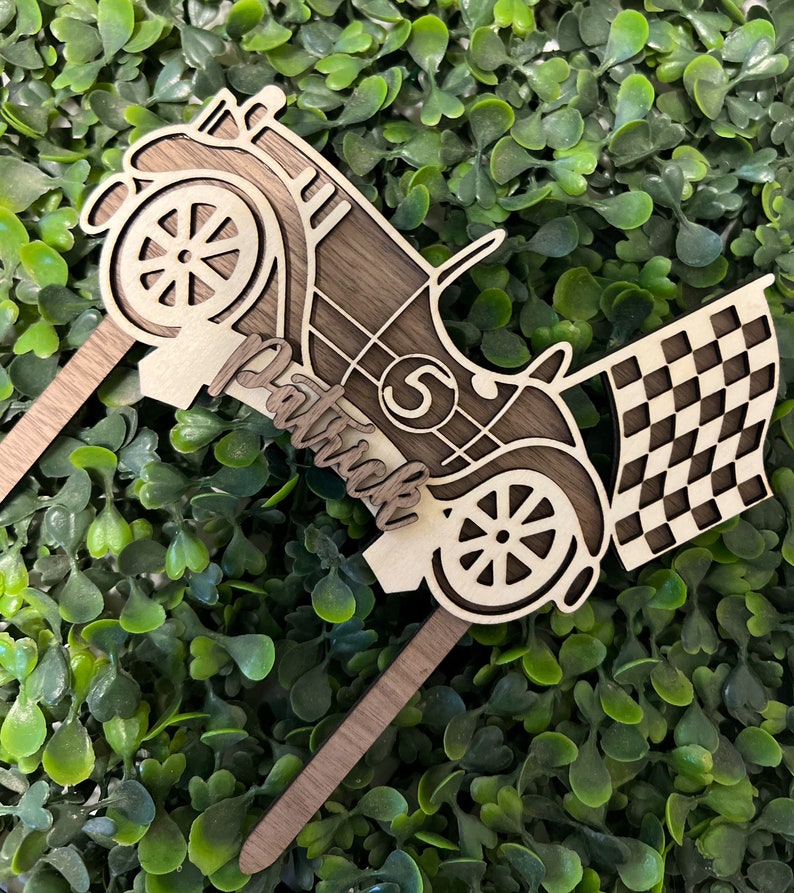 Car Cake Topper Personalized Cake Topper Wood Cake Topper - Etsy