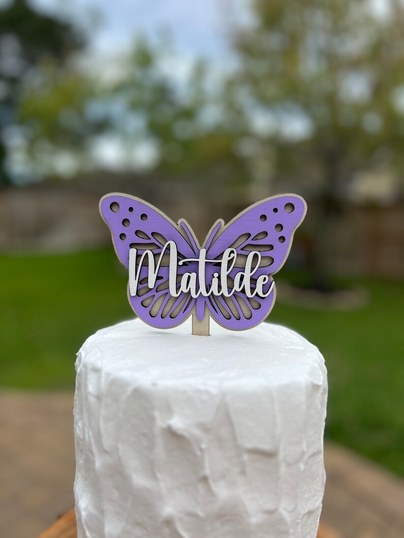 Butterfly Cake Topper Personalized Cake Topper - Etsy