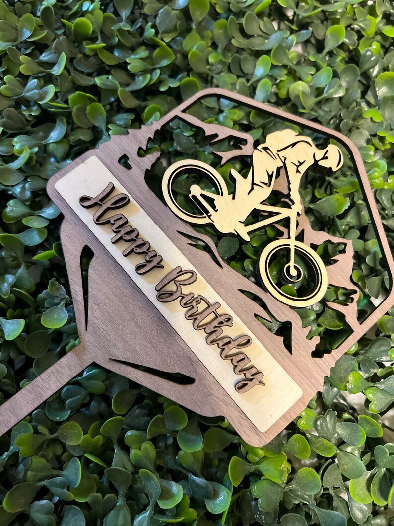 Bicycle Cake Topper Cyclist Cake Topper Mountain Bike Cake - Etsy