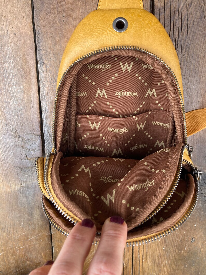 Crossbody Sling Bag/purse With Hand Tooled Leather Patches - Etsy