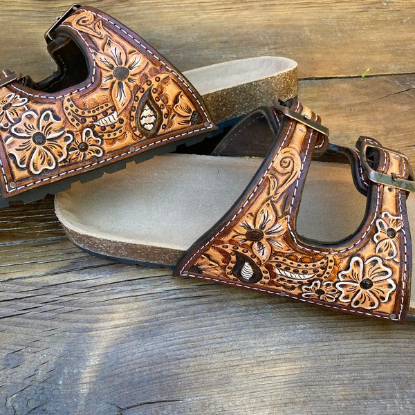 Tooled Leather Shoes - Etsy