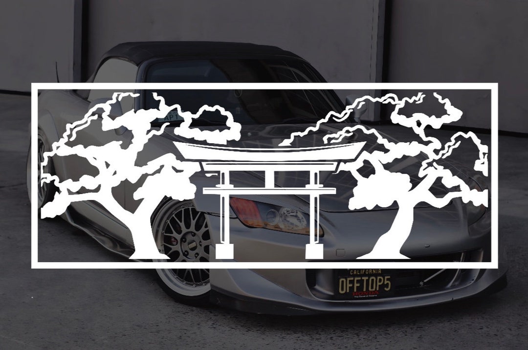 Japanese Tori Gate/ Cherry Blossom Decal Bumper Stickers - Etsy