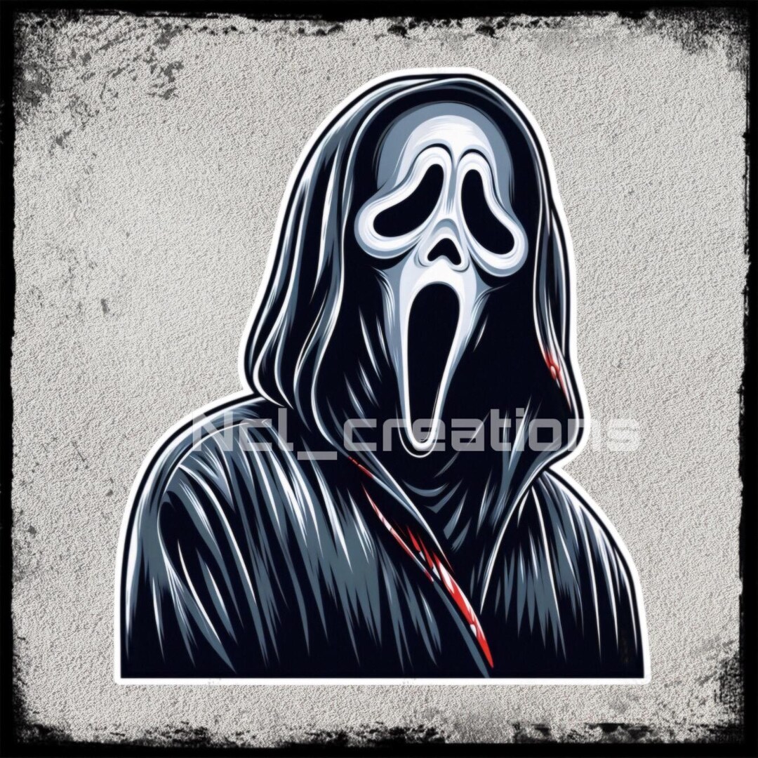 Ghost Face Scream Peeker Sticker Decal Spooky Halloween Sticker - Etsy
