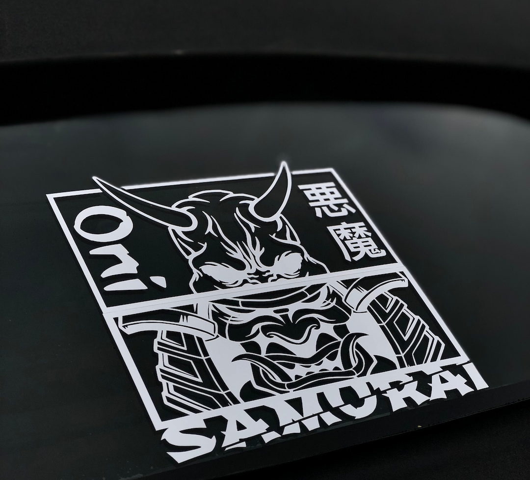 Oni Hannya Mask Decal Bumper Sticker - Etsy