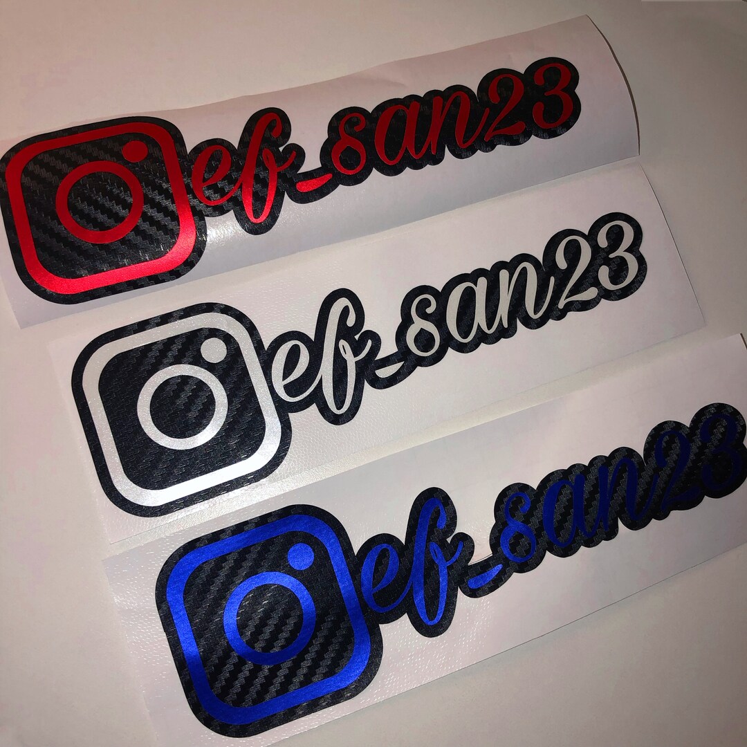 Custom IG Username Vinyl Decal 2x10 - Etsy