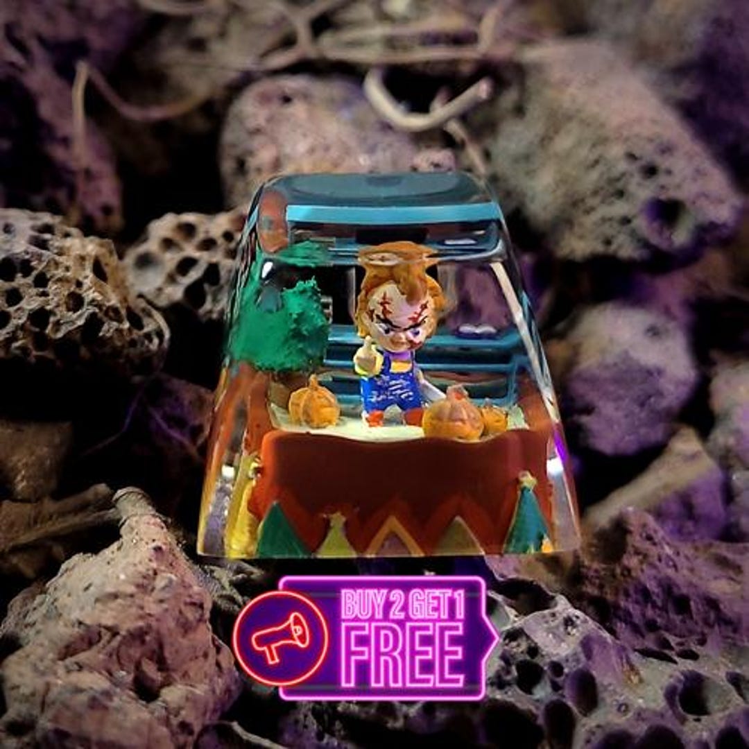 Ghost Doll Keycap, Halloween Keycap, Chucky Keycap, Halloween Theme ...