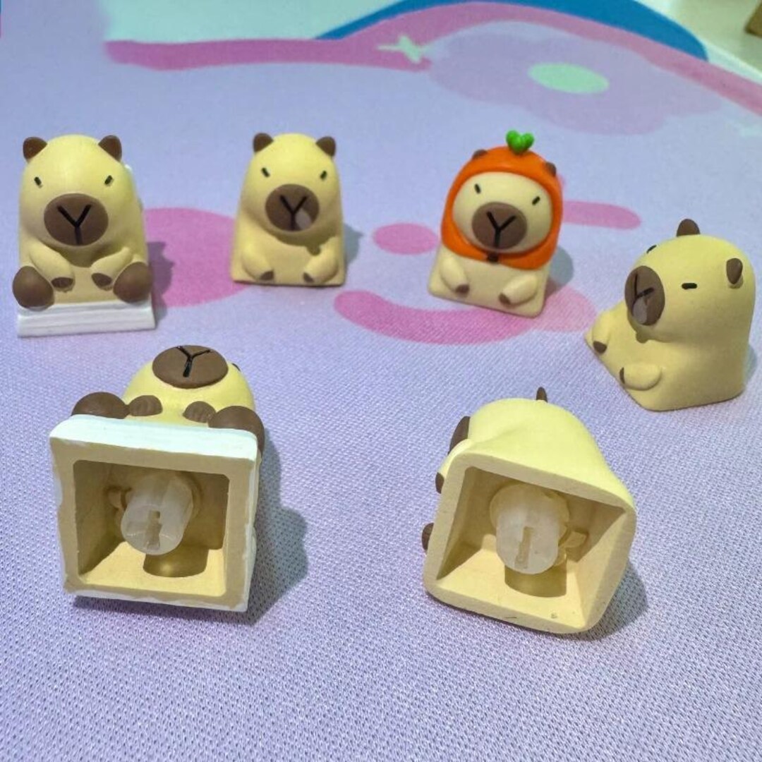 Mifuny Capybara Keycap Animal Artisan Keyboard Cap Resin Custom Keycaps ...