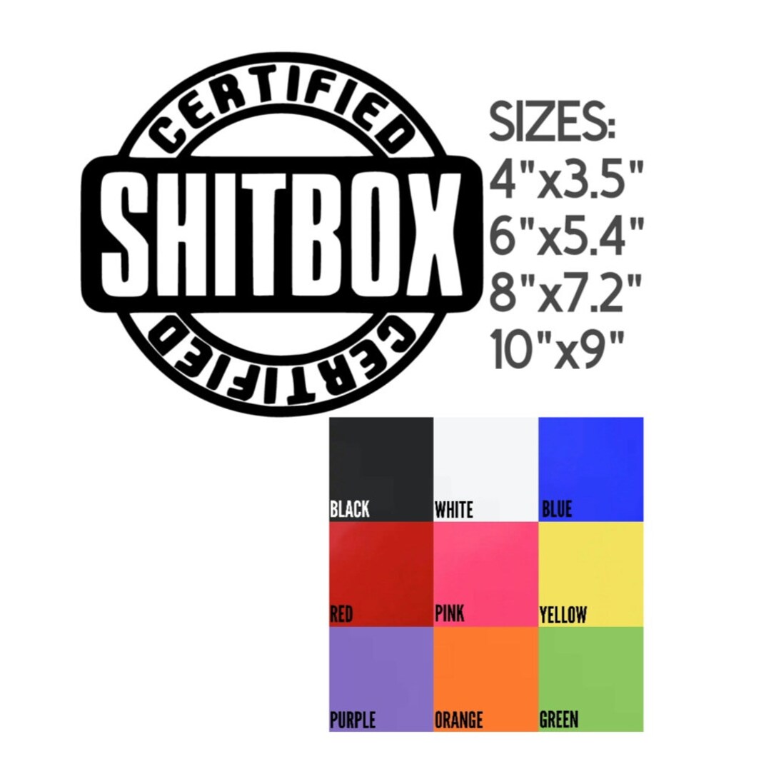 Certified Shitbox Vinyl Decal - Etsy