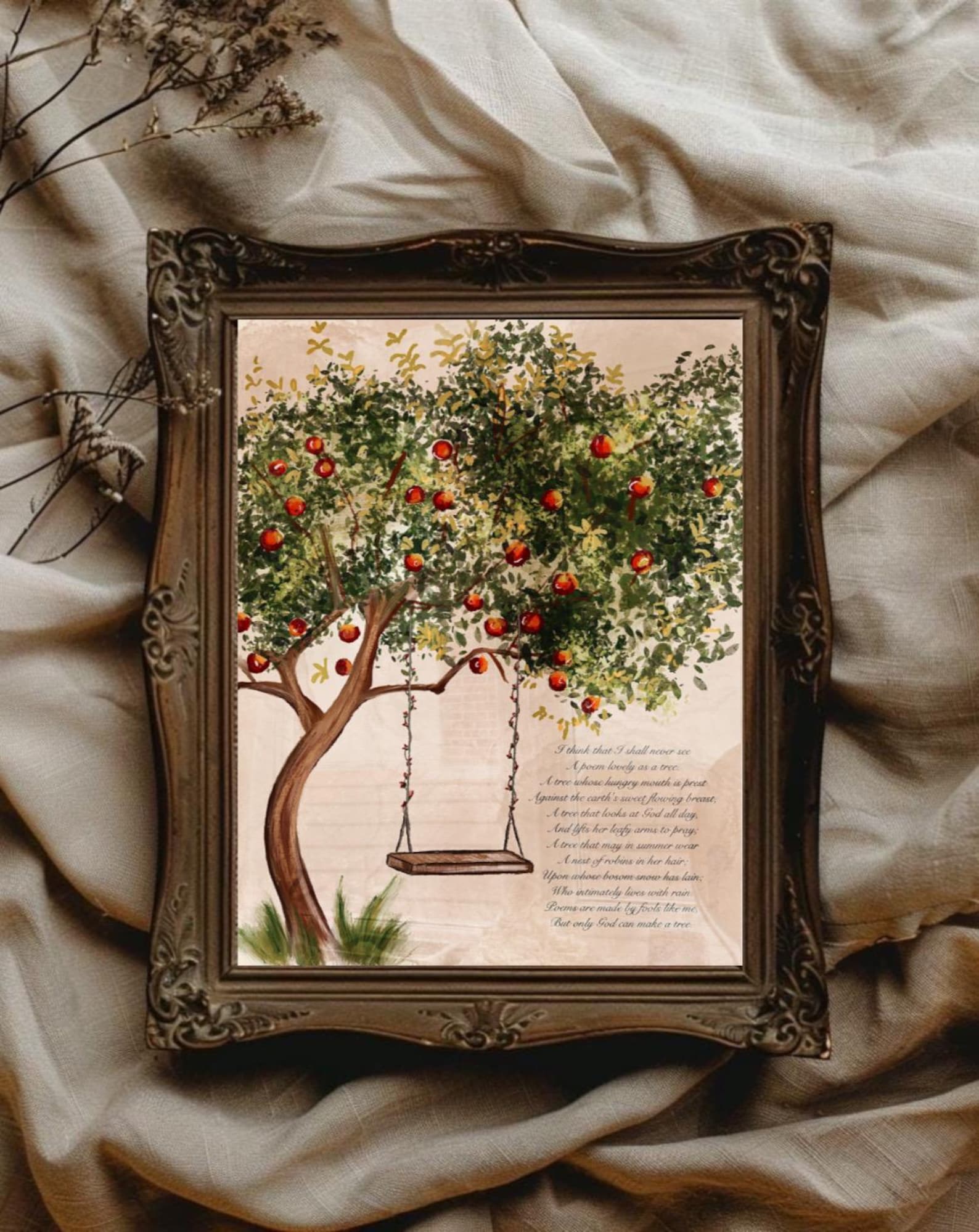 Poetry Art| Joyce Kilmer| Art Print | Welcome Posters Trendy Wall Art ...