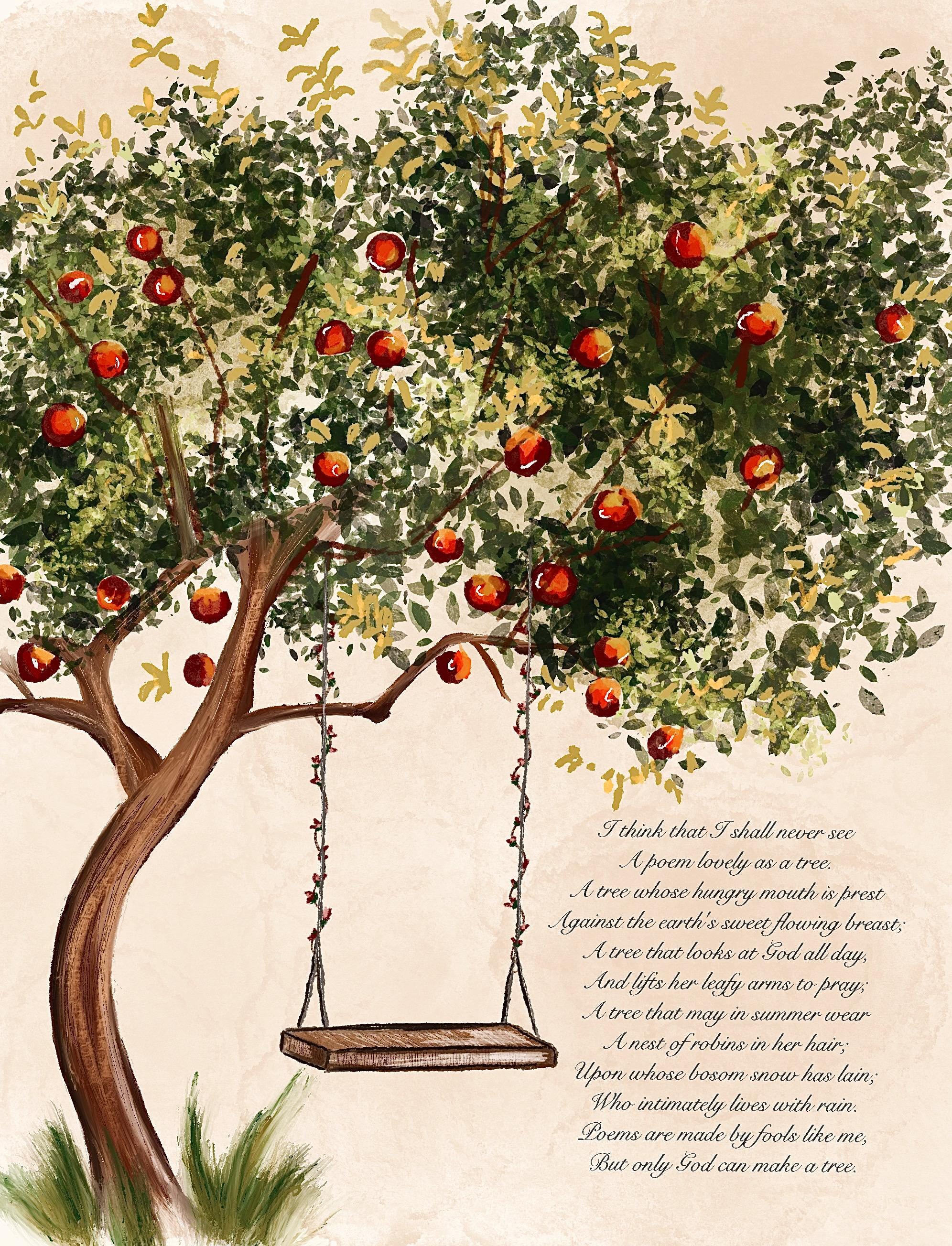 Poetry Art| Joyce Kilmer| Art Print | Welcome Posters Trendy Wall Art ...