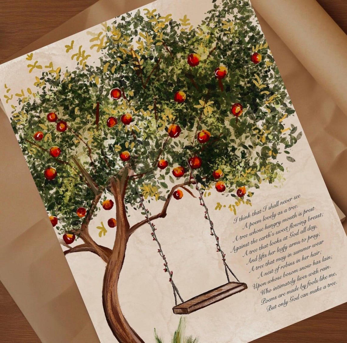 Poetry Art| Joyce Kilmer| Art Print | Welcome Posters Trendy Wall Art ...