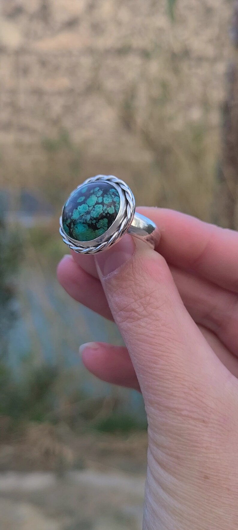 Bague Turquoise du Népal en Argent 925 - Etsy France