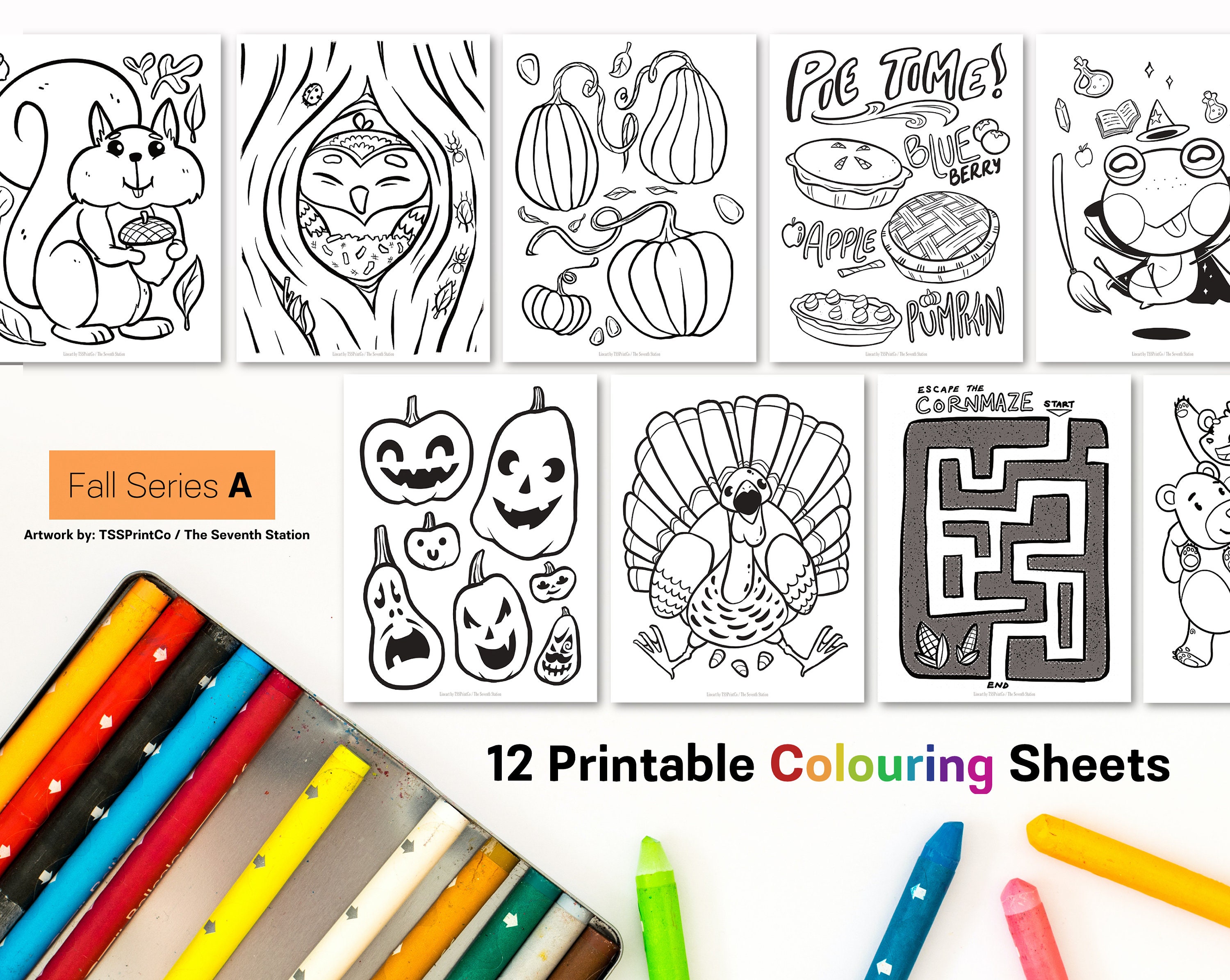 Printable Fall Colouring Pages / Sheets for Children | Autumn ...