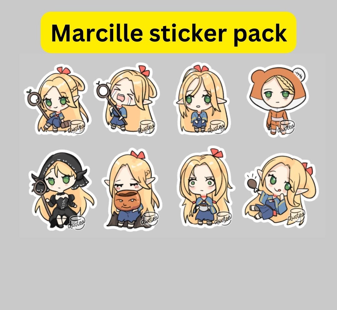 Marcille Vinyl Stickers Bundle - Dungeon Meshi Dunmeshi Delicious in ...