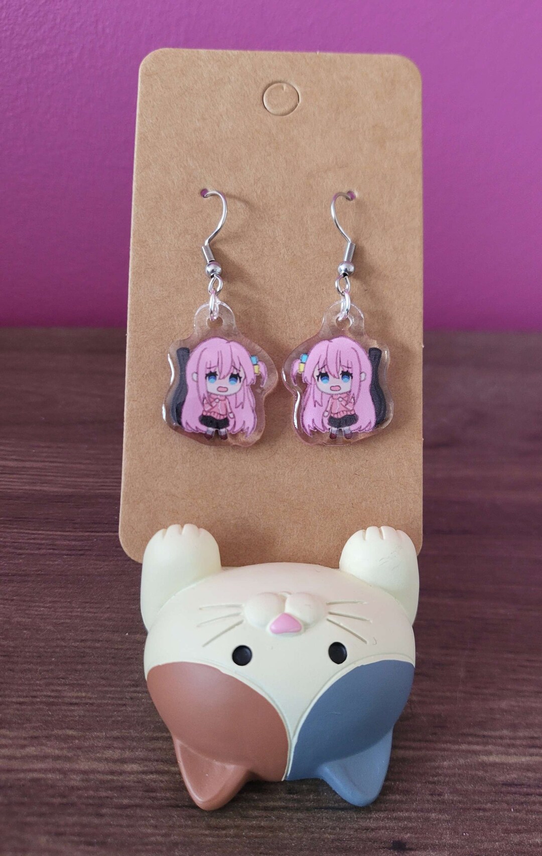 Bocchi the Rock Inspired Earrings Bocchi Earrings Anime Drop Dangle ...