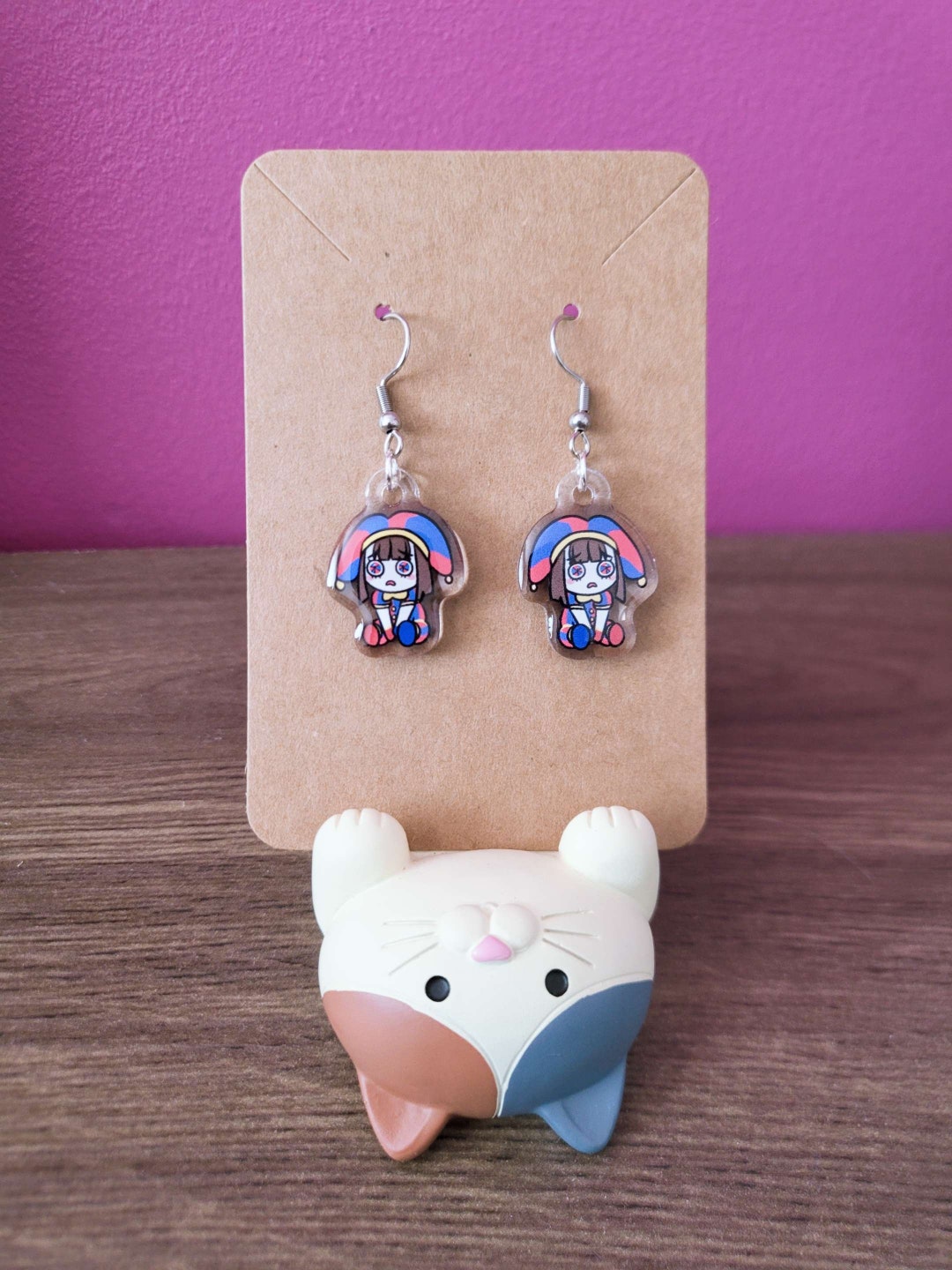 Pomni Earring - the Amazing Digital Circus - Drop Dangle Dainty ...