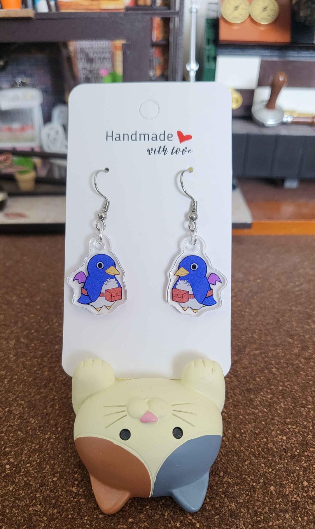 Prinny - Disgaea Inspired - Stainless Steel Dangle Earrings - Novelty ...