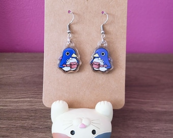 Gojo Cat Long Cat Meme JJK Inspired Earrings Stainless Steel Dangle ...