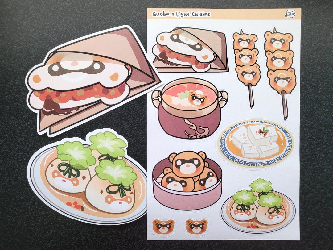 Genshin Impact - Guoba Stickers - Liyue Cuisine Stickers - God of the ...