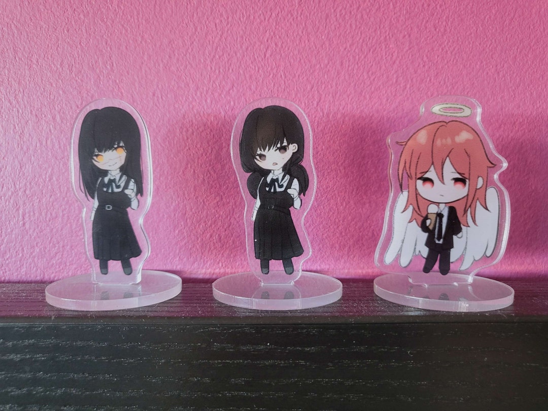 CSM Standee - Yoru Asa Angel Chibis - 6cm Mini Acrylic Standee - Kawaii ...
