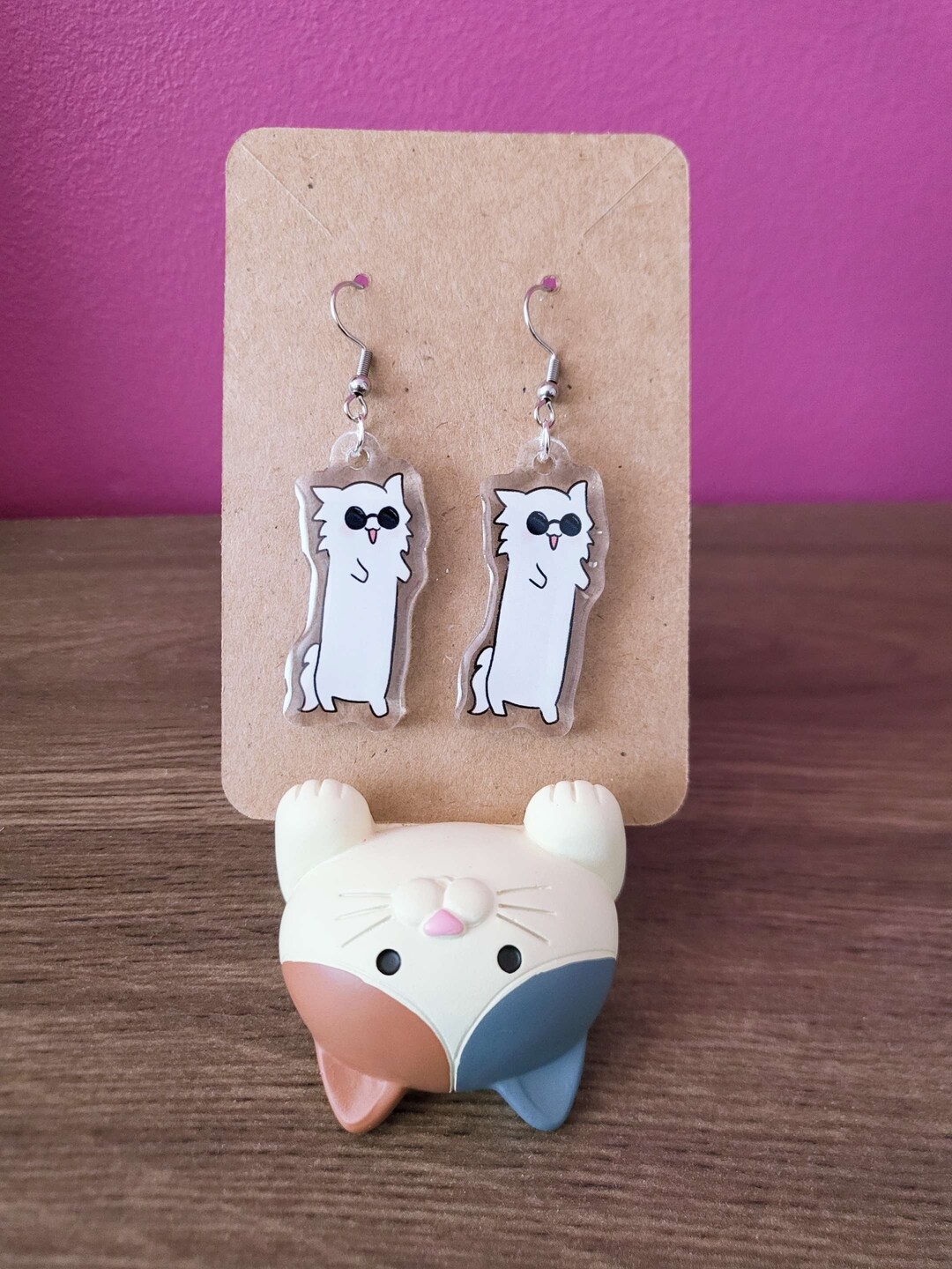 Gojo Cat - Long Cat Meme - JJK Inspired Earrings - Stainless Steel ...