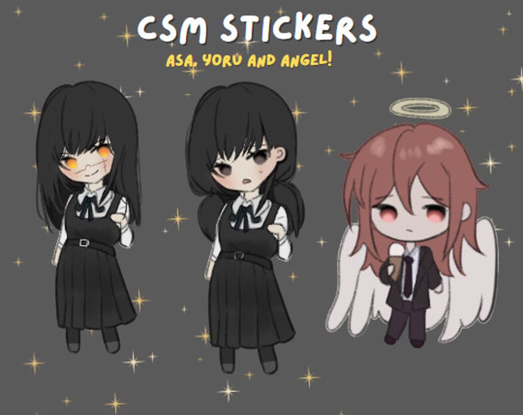 Asa Yoru Angel Paper/vinyl/laminated/holographic Stickers - Etsy