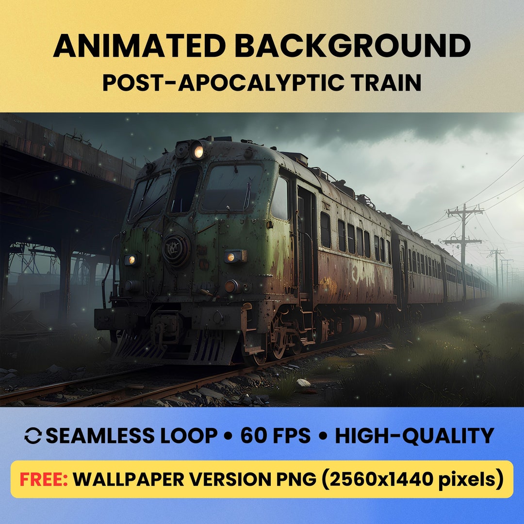 Vtuber Background Overlay, Animated Post Apocalyptic Train, Twitch ...