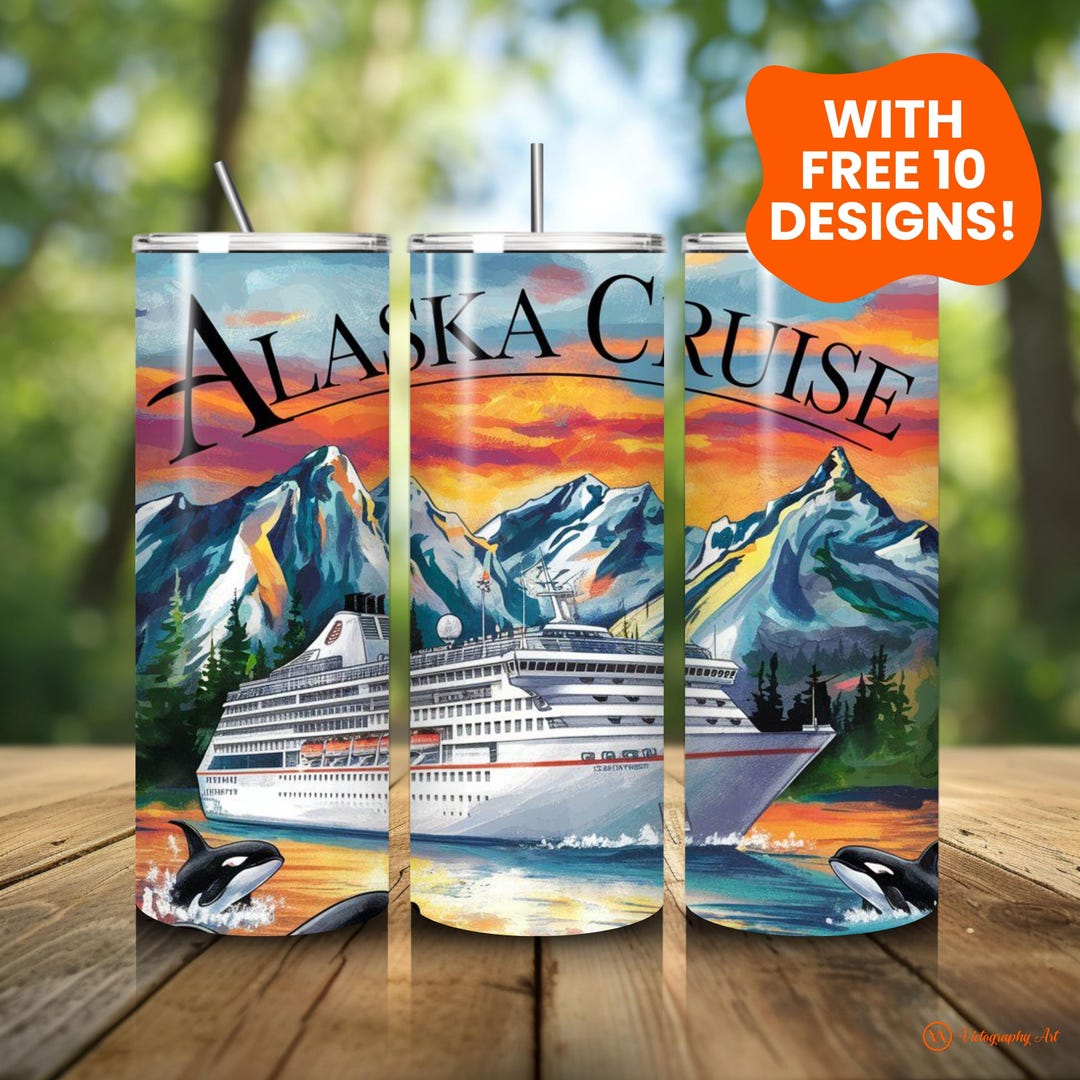 Cute Alaska Cruise PNG, 20 Oz Skinny Tumbler, Family Cruising Vacation ...