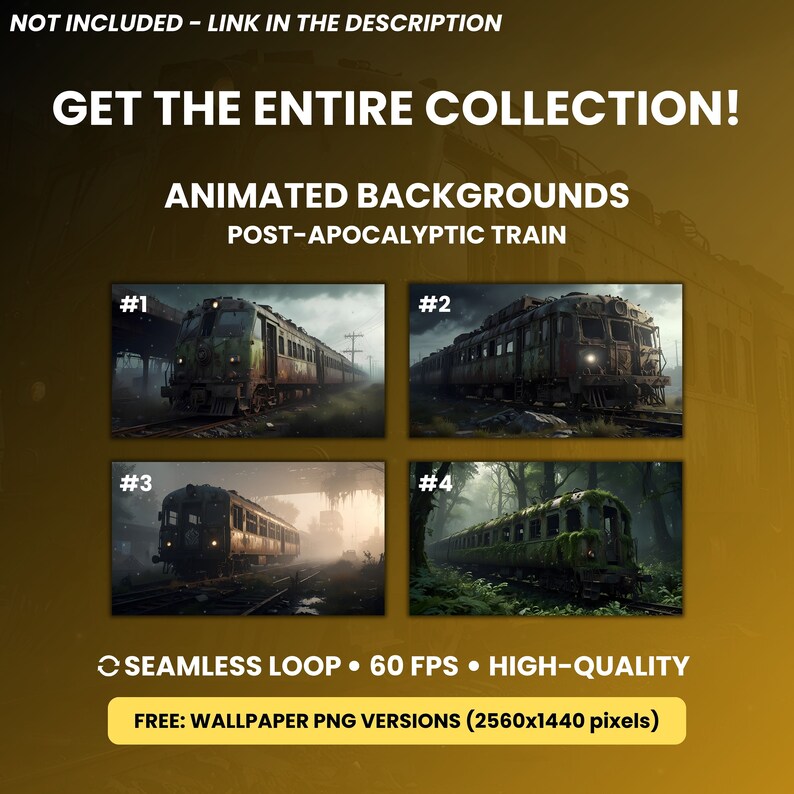 Vtuber Background Overlay, Animated Post Apocalyptic Train, Twitch ...