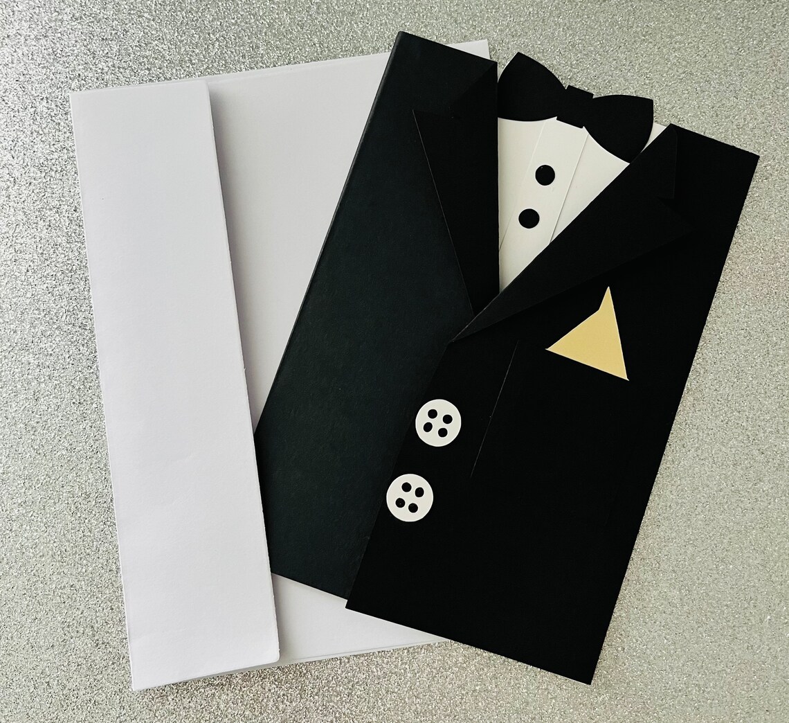 Handmade Suit Uniform Card Graduation Retirement Wedding Anniversary ...