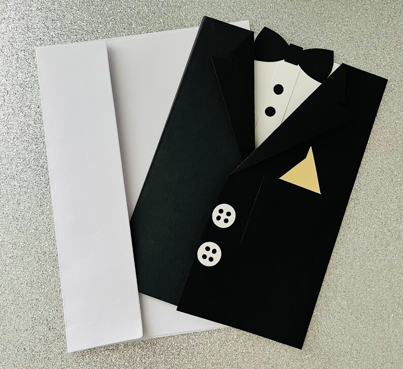 Handmade Suit Uniform Card Graduation Retirement Wedding Anniversary ...