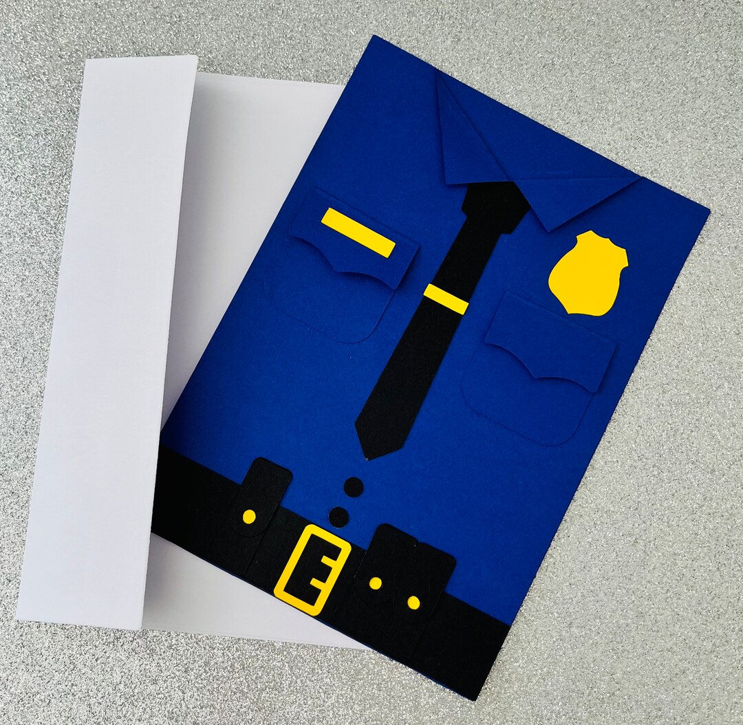 Handmade Police Uniform Card | Law Enforcement | Retirement | - Etsy