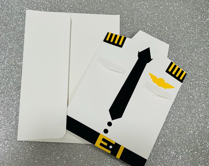 Handmade Pilot Uniform Card Aviation Retirement Career - Etsy