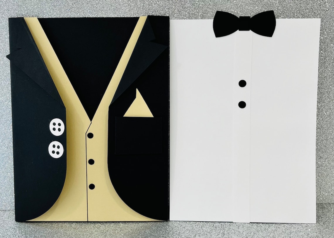 Handmade Suit Uniform Card | Graduation | Retirement | Wedding ...