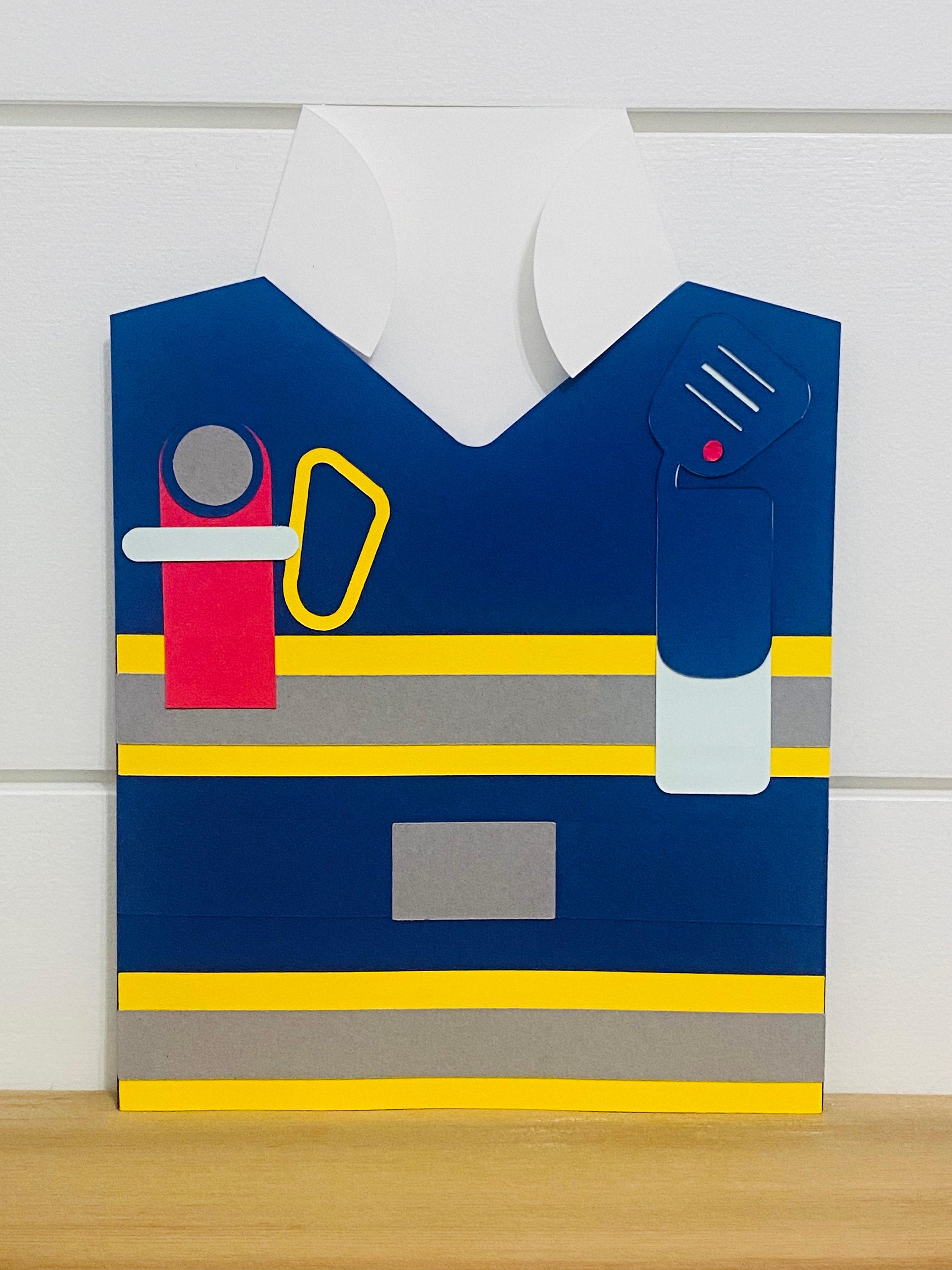 Handmade Firefighter Coat Card | Medical Aid - Etsy