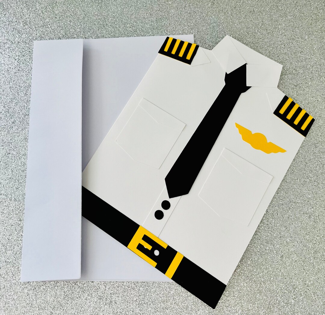 Handmade Pilot Uniform Card Aviation Retirement Career - Etsy