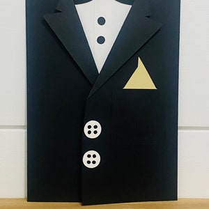 Handmade Suit Uniform Card Graduation Retirement Wedding Anniversary ...