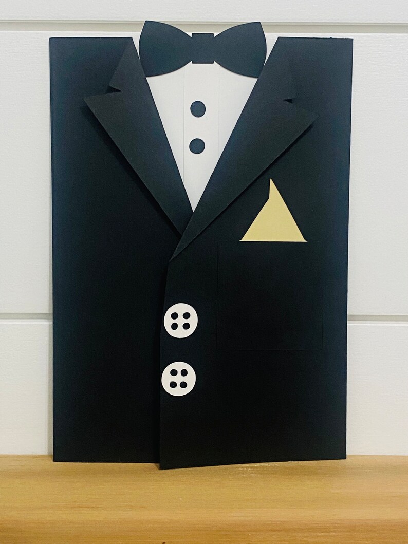 Handmade Suit Uniform Card Graduation Retirement Wedding Anniversary ...