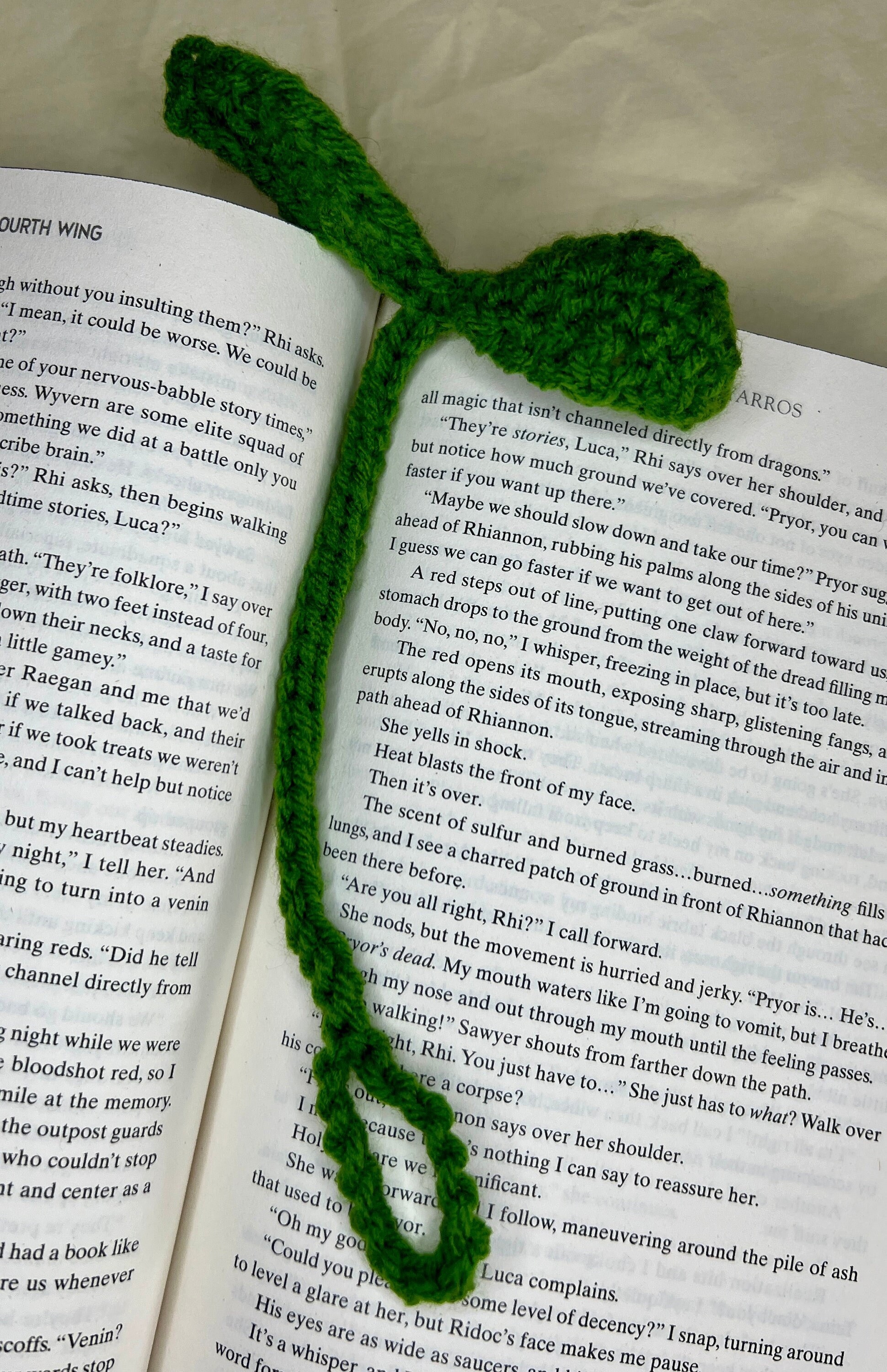 Crochet Leaf Bookmark and Cord Wrap - Etsy