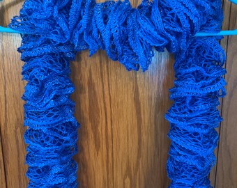 Blue Ruffle Scarf - Etsy