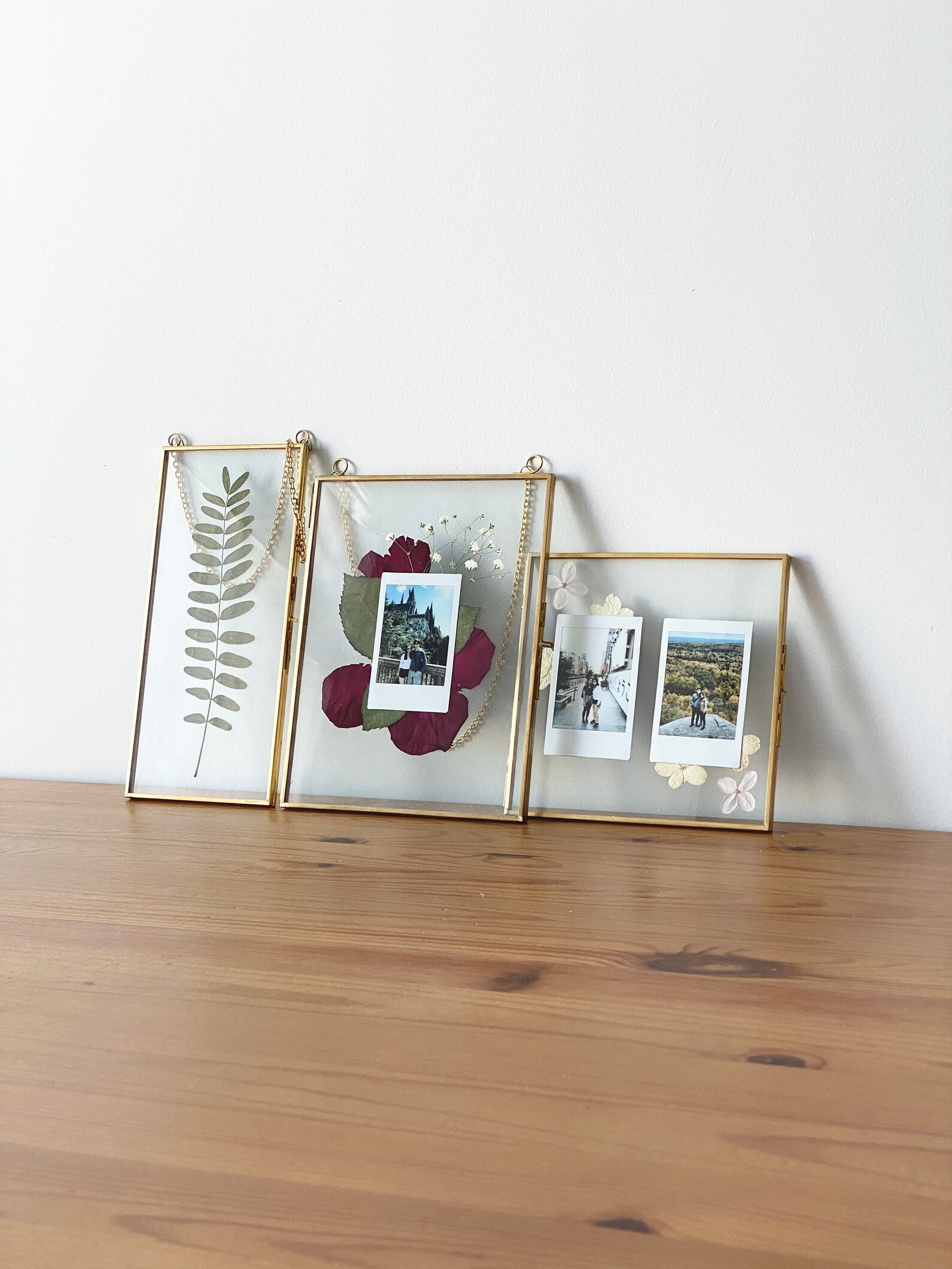 Double Glass Frame for Pressed Flowers Polaroid and Artwork - Etsy