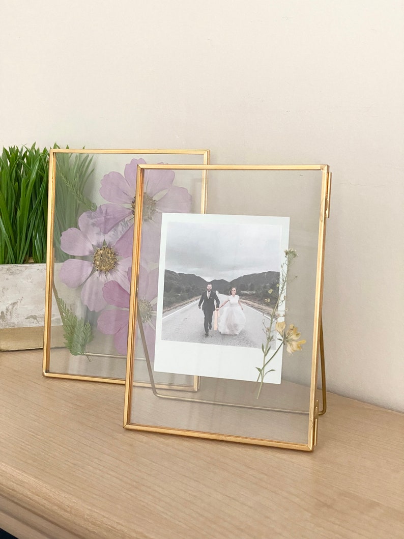 Set of 3 Double Glass Frame for Pressed Flowers Polaroid and - Etsy