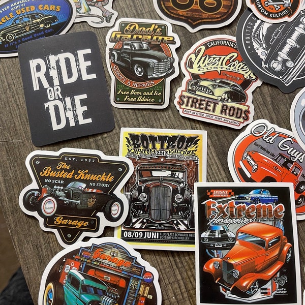 Hot Rod Stickers - Etsy